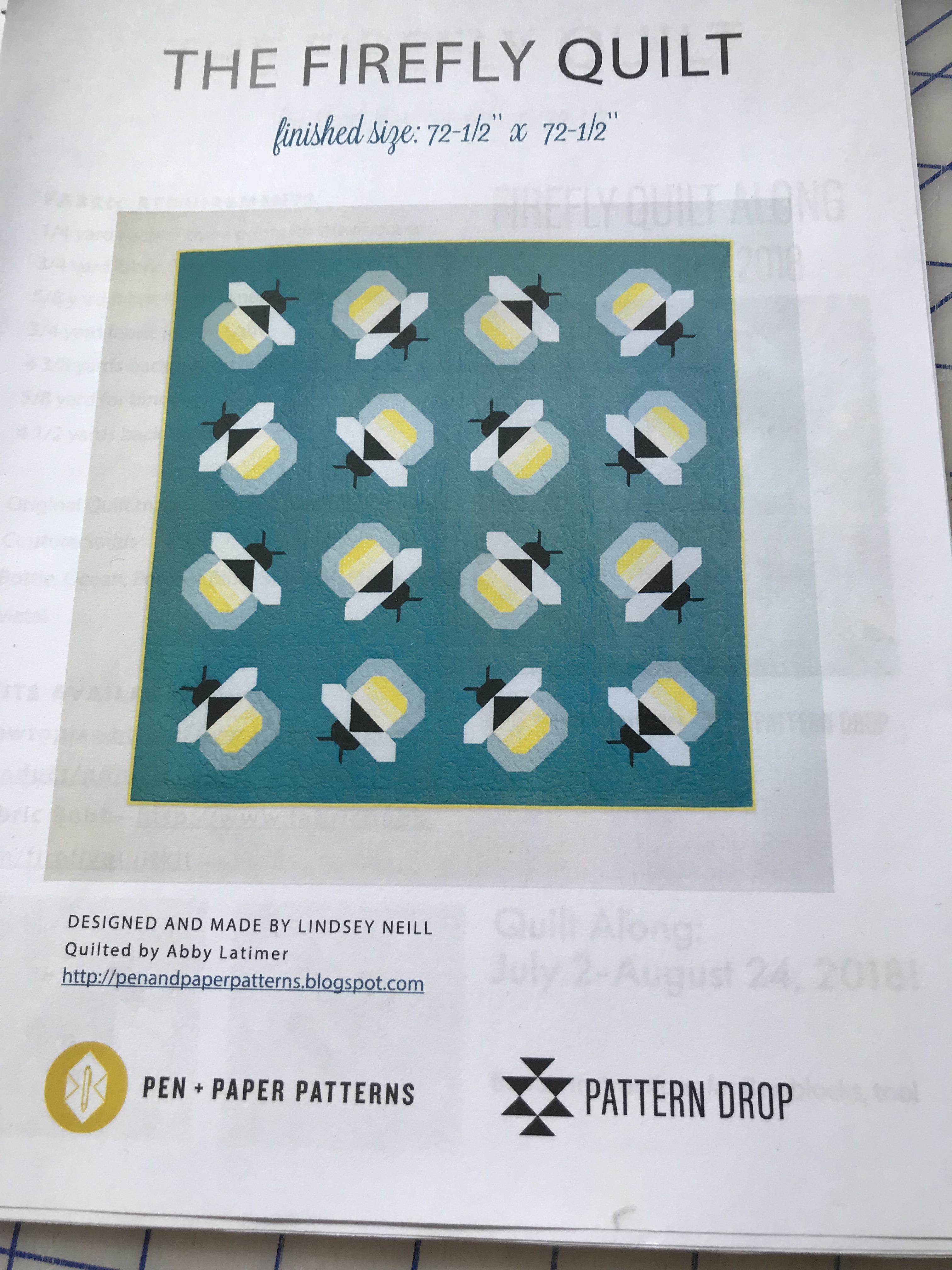 The Firefly Quilt for MDA’s Ovarian Quilt Project | Life's Loose Threads